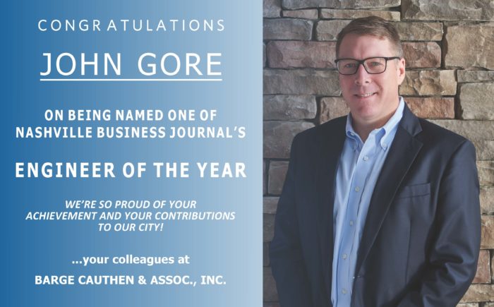 Barge Civil Associates LLC | John Gore named “Engineer of the Year”